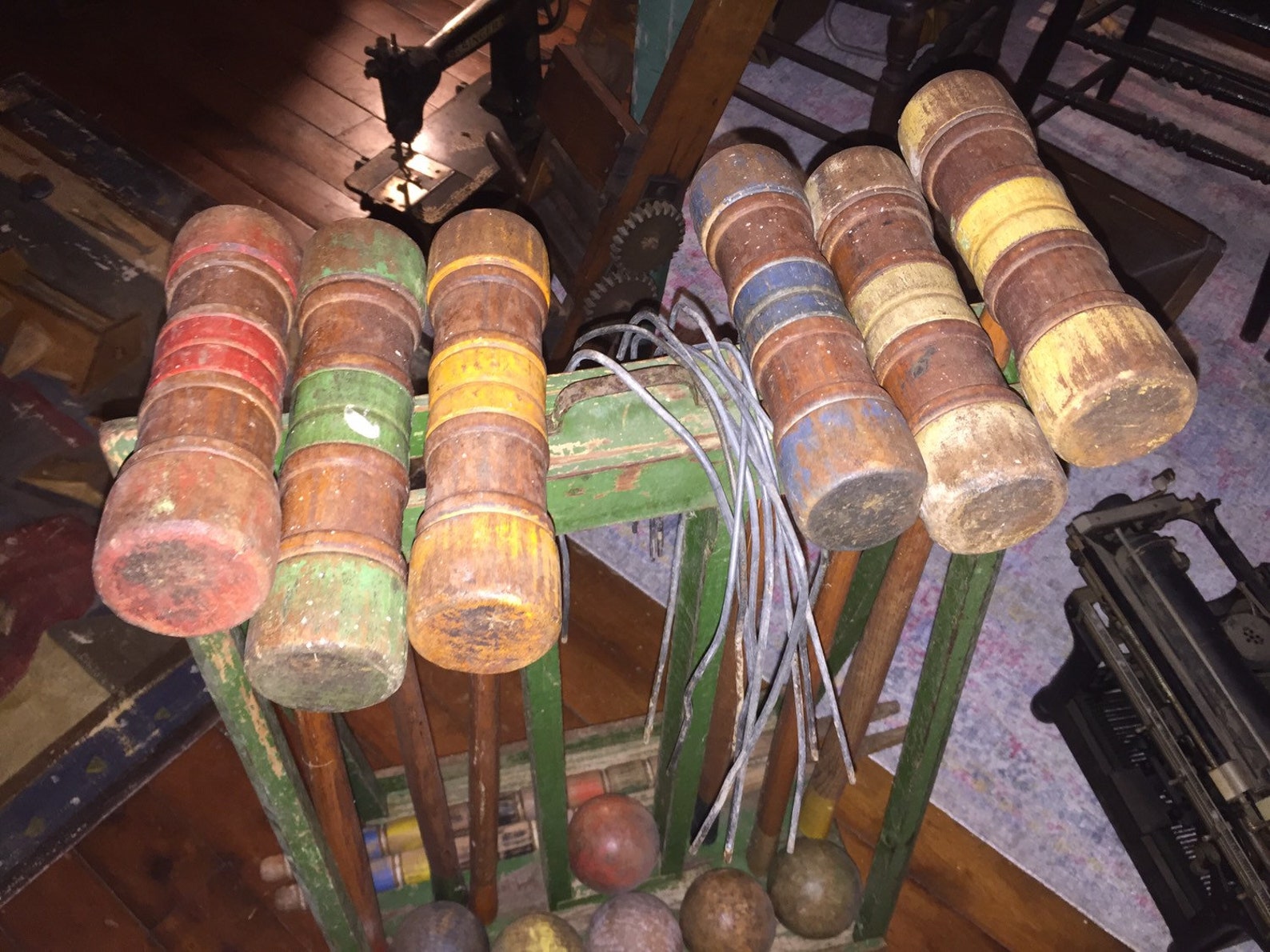 Vintage Six Player Wood Croquet Set With Wood Crate Holder - Etsy