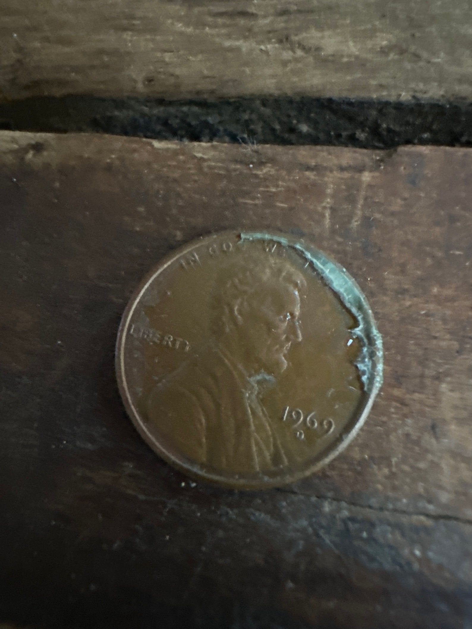 1969 D Lincoln Penny With Error on Top Rim, and "l" in Liberty on Edge ...