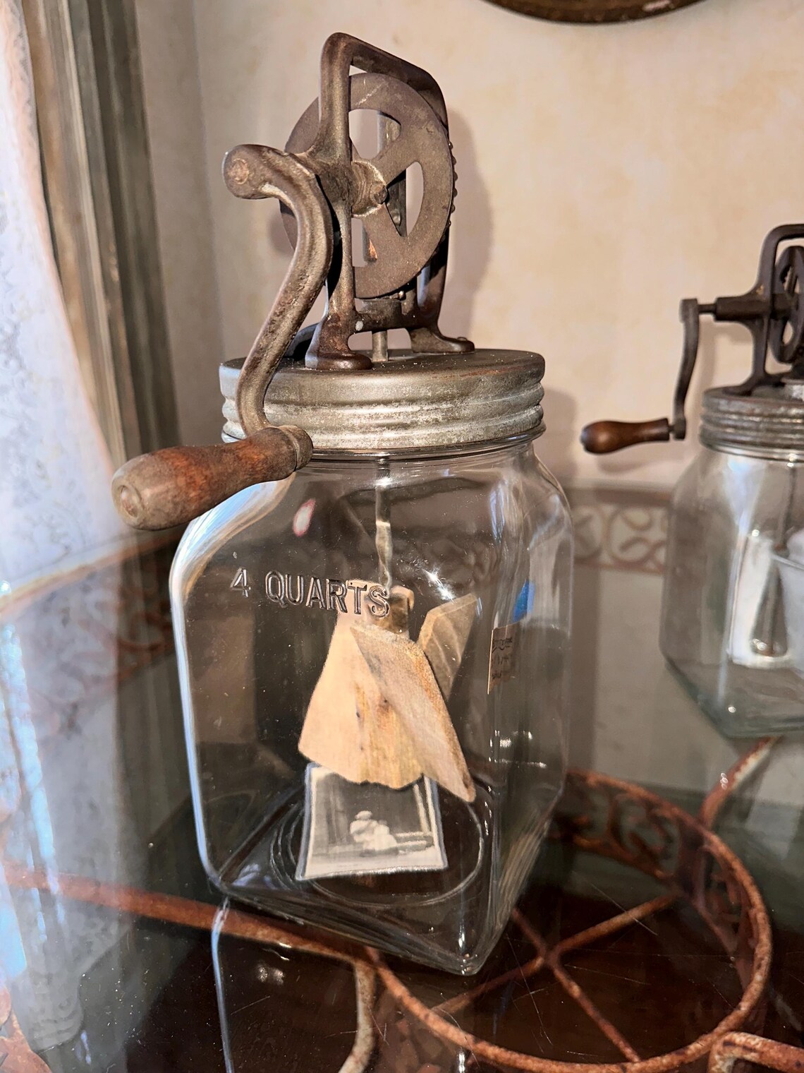Vintage Daisy Butter Churn 4 Quart- Primitive/ Antique/ Farmhouse Style ...