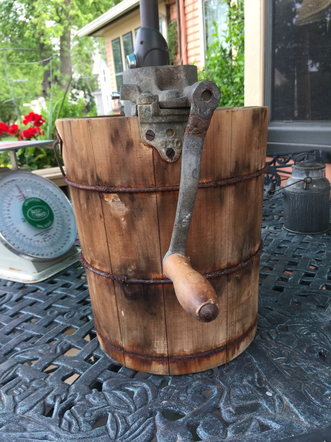 Antique Wooden Hand Crank Shepards 4 Quart Lightning Freezer - Etsy