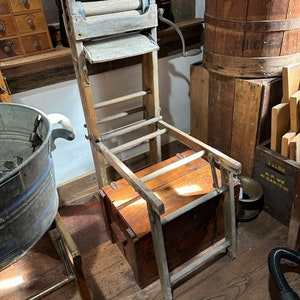 Antique, Anchor Folding Bench Washer Wringer, Double Wash Tub Stand ...