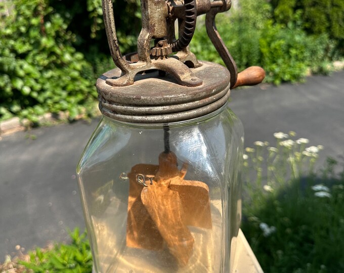 Vintage Daisy Butter Churn 4 Quart Primitive/ Antique/ Farmhouse Style ...