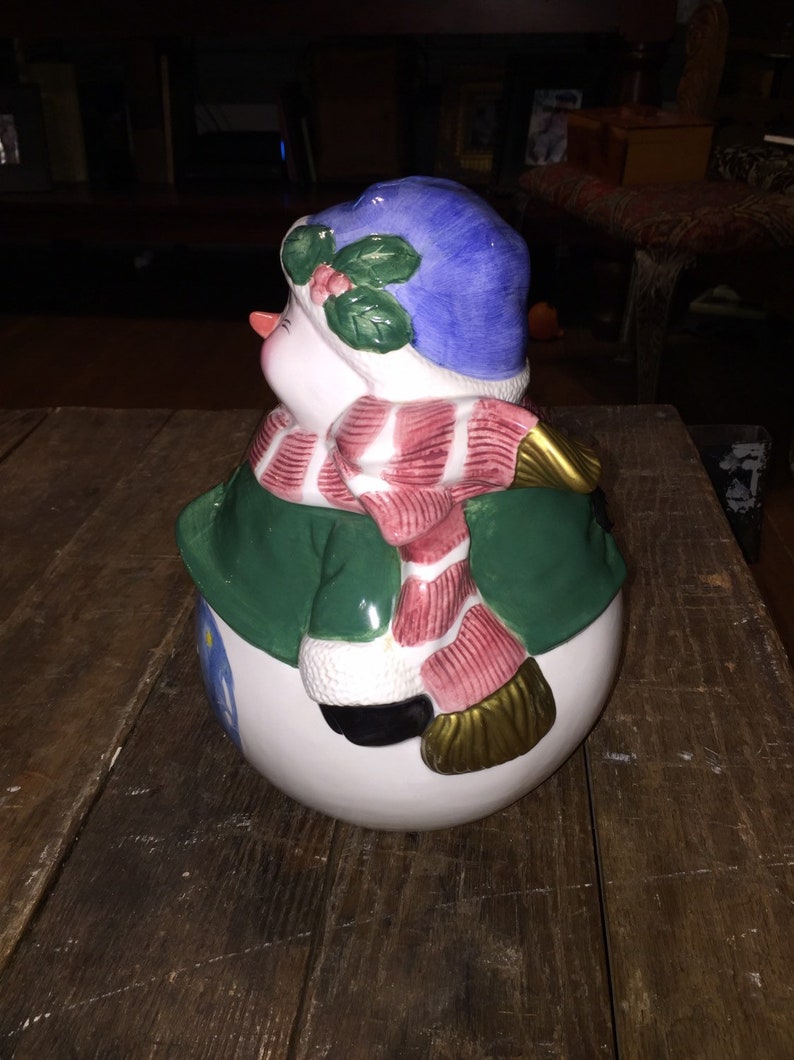 Snowman Cookie Jar by Jay Import Co - Etsy