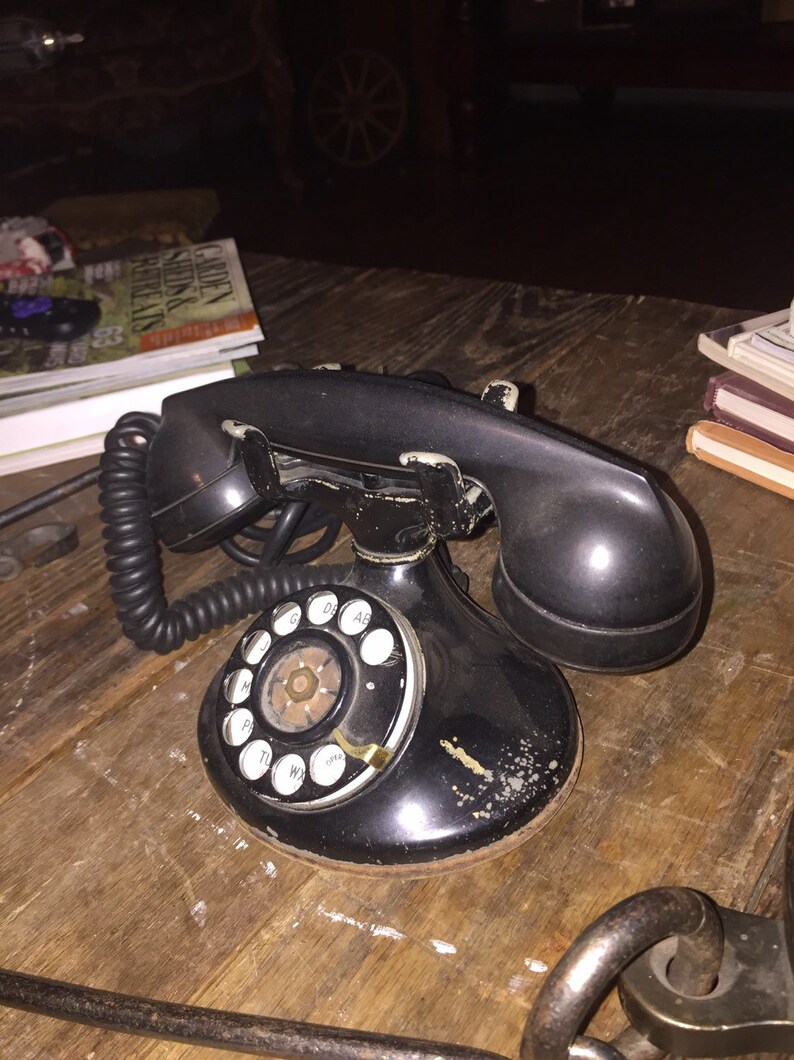 Antique Bakelite Desk Phone | Etsy