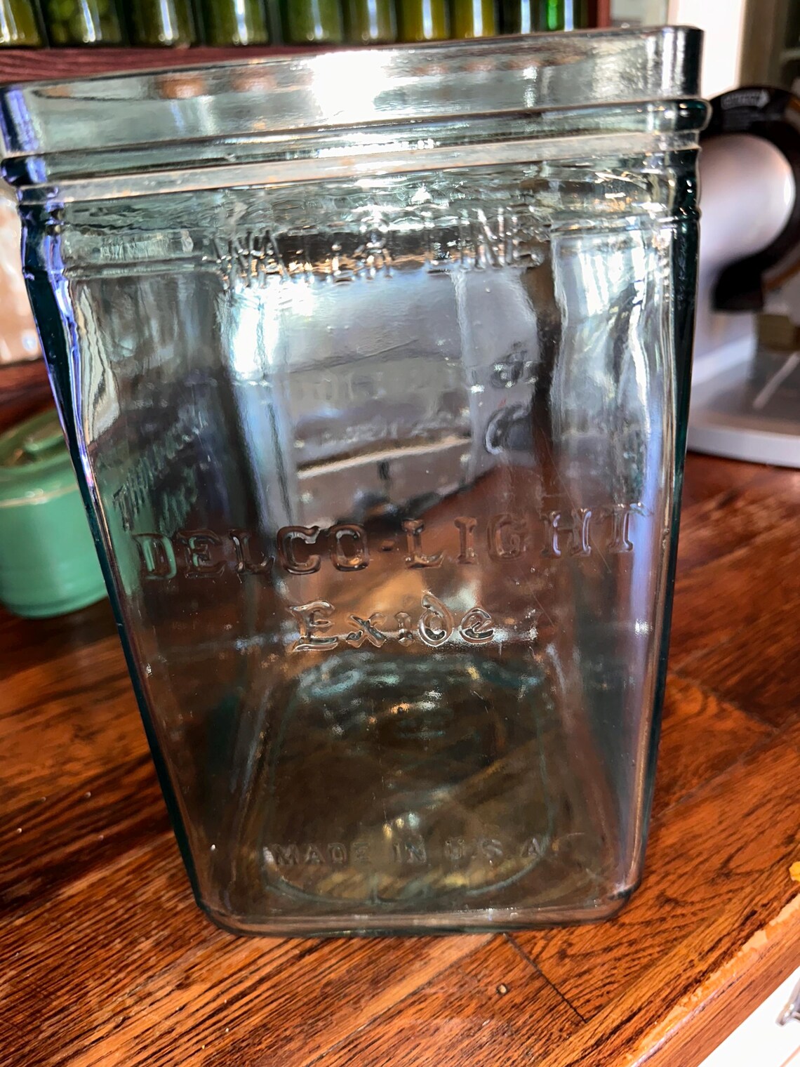 Delco-light Aqua Glass Battery. 1920’s Exide Ironclad. Antique ...