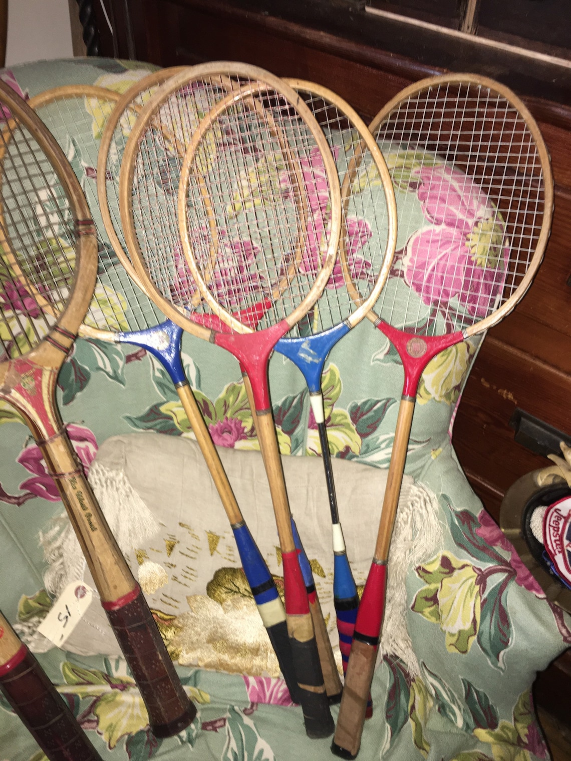 Set of Two Vintage Badminton Wooden Rackets With Wood Case | Etsy