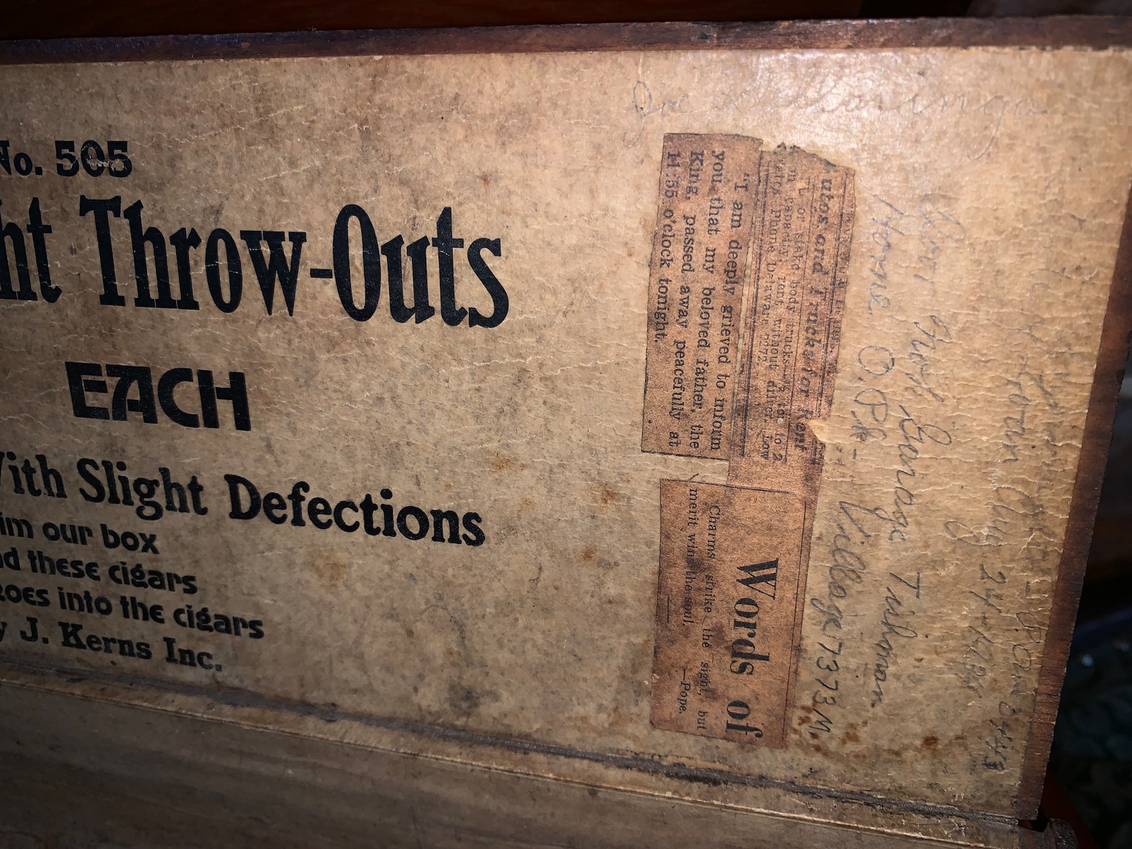 Vintage Wooden Retail Display Cigar Box “throw-outs” 2.75x5.25x17.75 ...