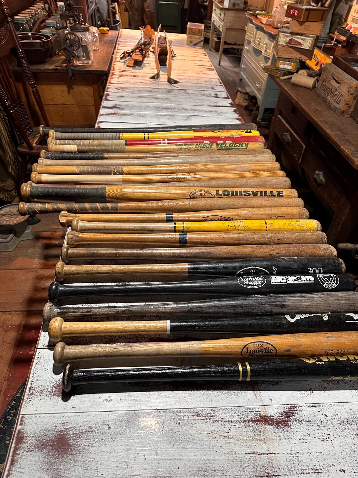 Set of 3 Vintage Baseball Bats, Great for Kids Room Project or Just to ...