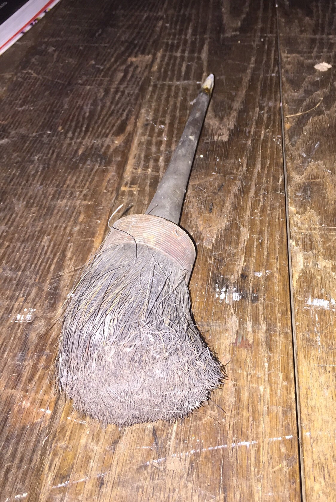 Antique Old Vintage Primitive Round Horse Hair Paint Brush | Etsy