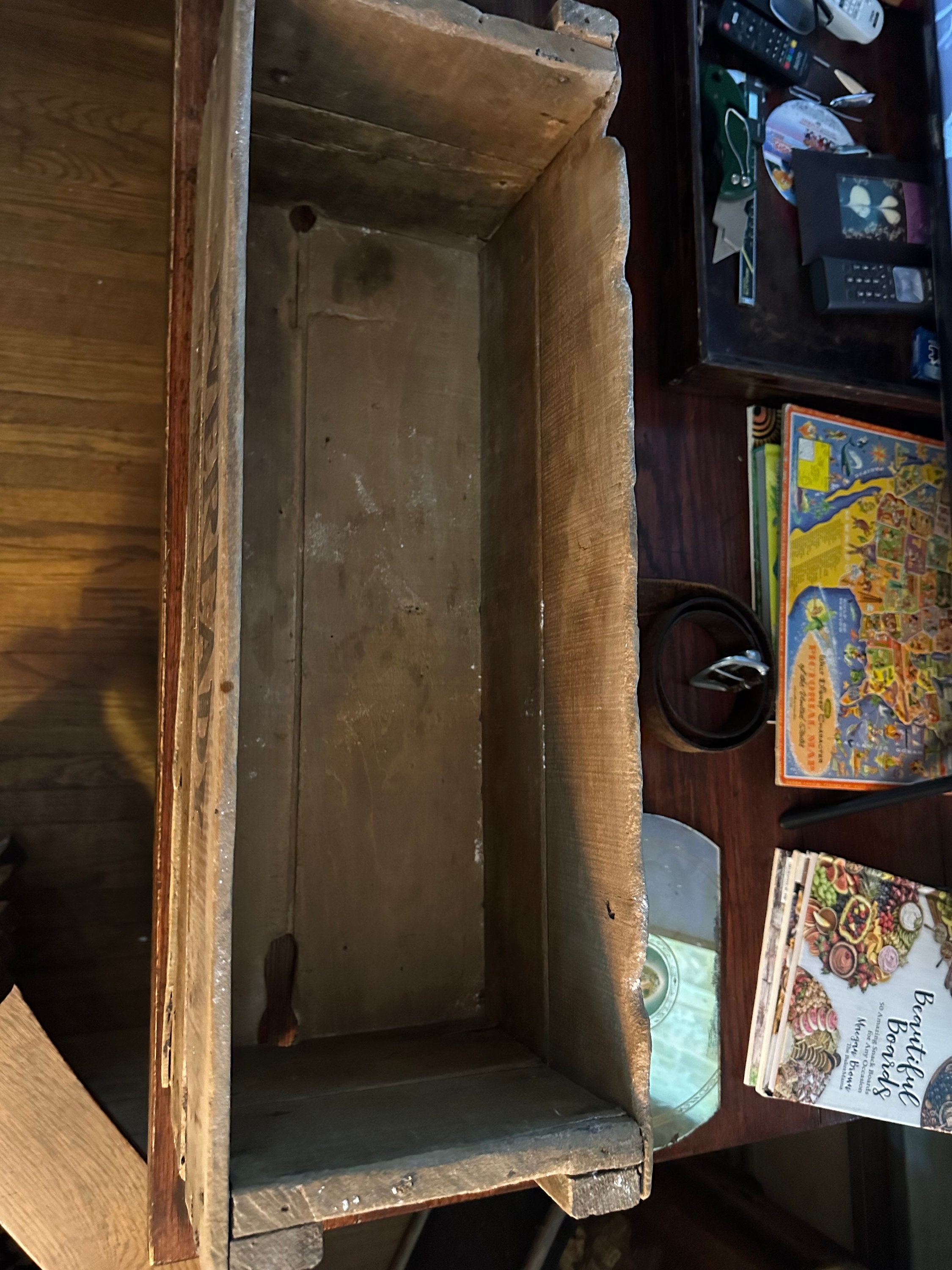 Antique Eveready Batteries Wood Crate Wooden Box National Carbon Co ...