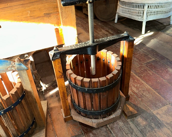 Antique Cast Iron and Wood Fruit/grape Crusher, Wine Press, Winemaking ...
