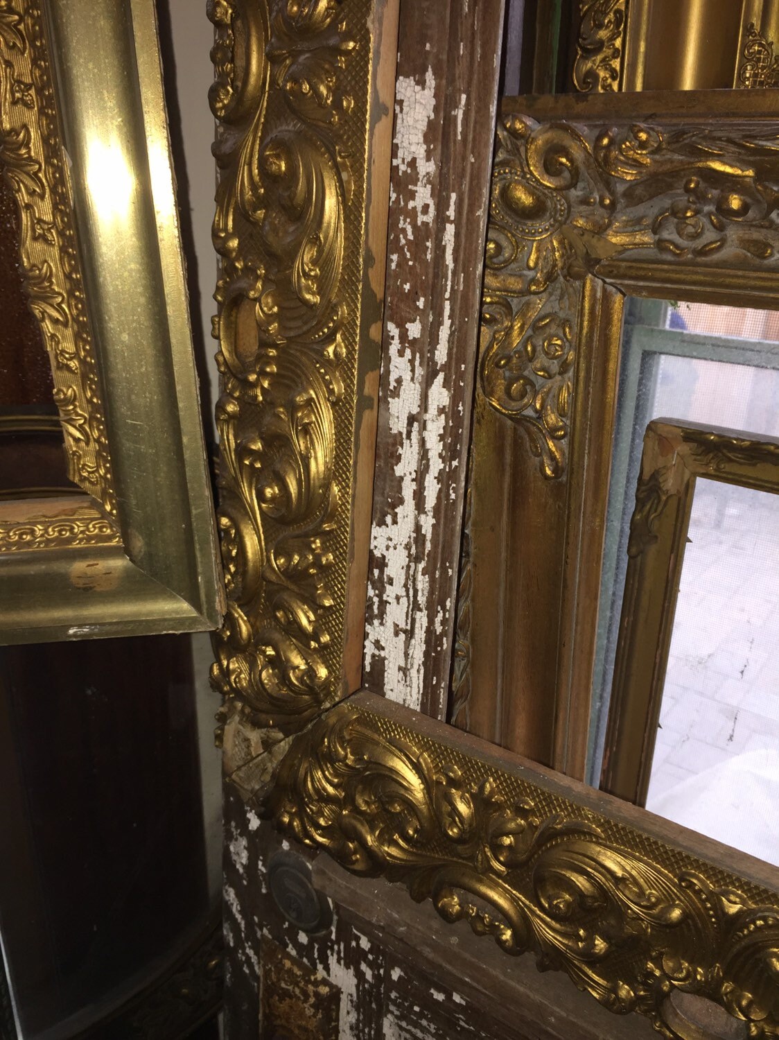 Antique Wood and Plaster Picture Frame, Approx 48" Tall - Etsy