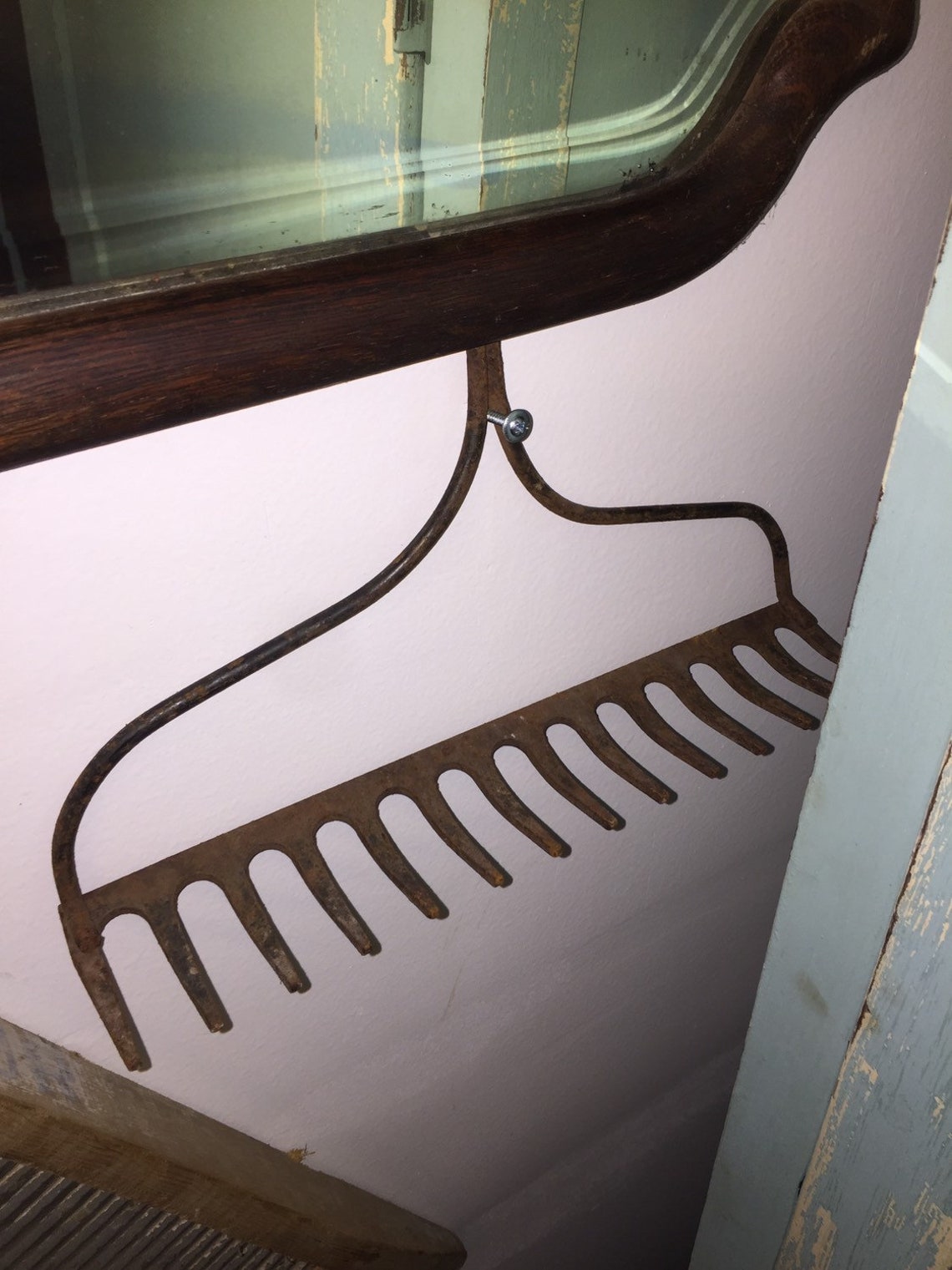 Vintage Rake End Coat Rack/clothes Rack Hooks Hanger Soap - Etsy