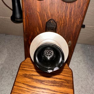 Antique Wood and Bakelite Wall Phone, All Original - Etsy