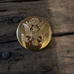 Vintage US ARMY Military Cap Hat Insignia Pin Badge Eagle Emblem Screw ...