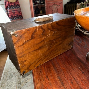 Antique Vintage Oak Machinest Watch Makers Tool Box Chest, Measures ...
