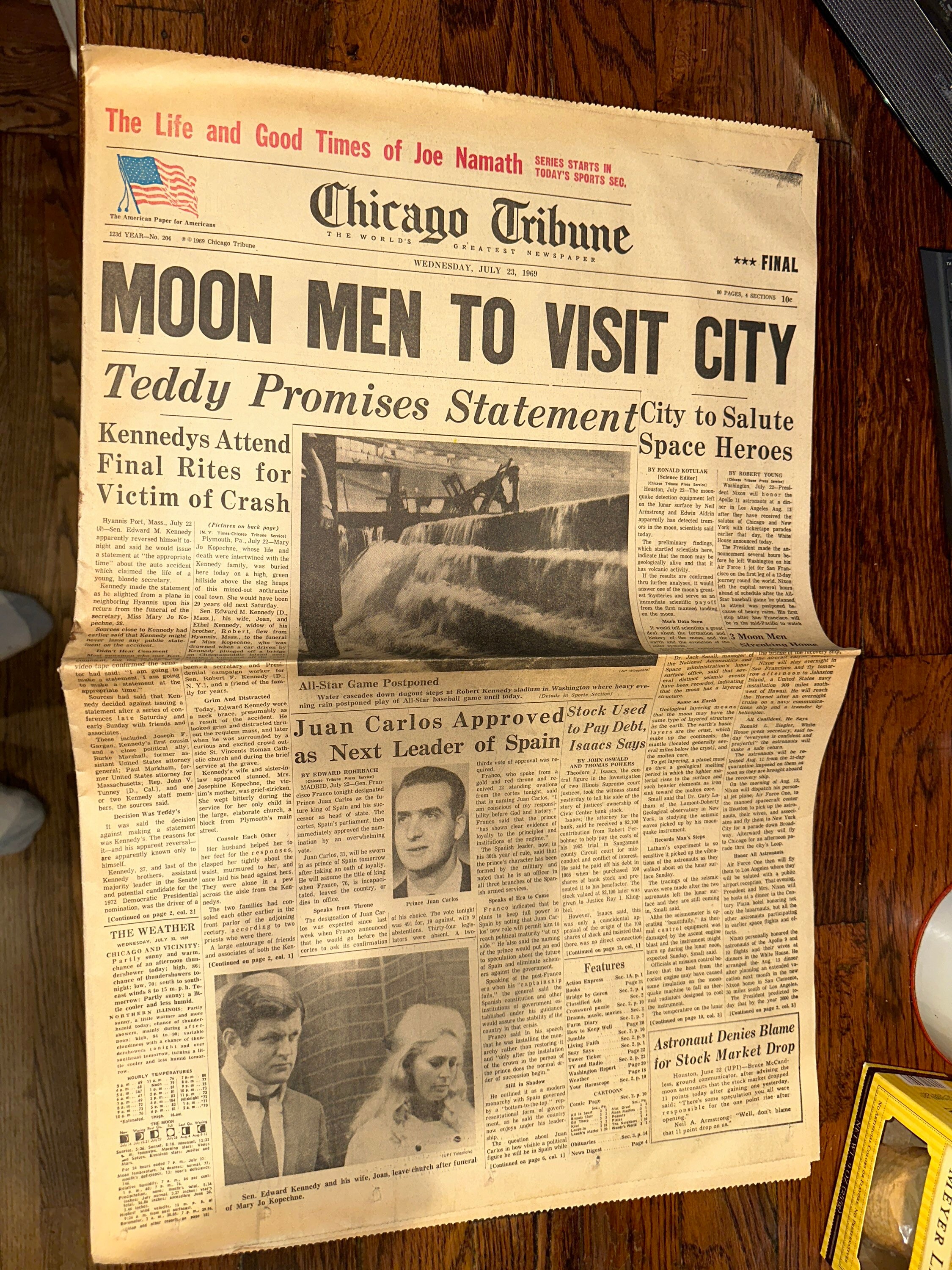 Moon Men to Visit City July 23, 1969 Chicago Tribune Original Complete ...