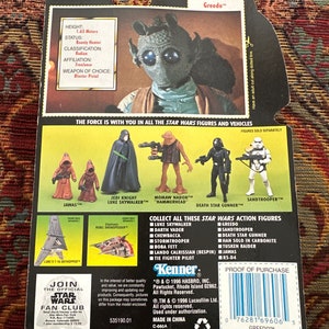 Star Wars POTF2 Red Orange Card Greedo With Rodian Blaster Rifle - Etsy
