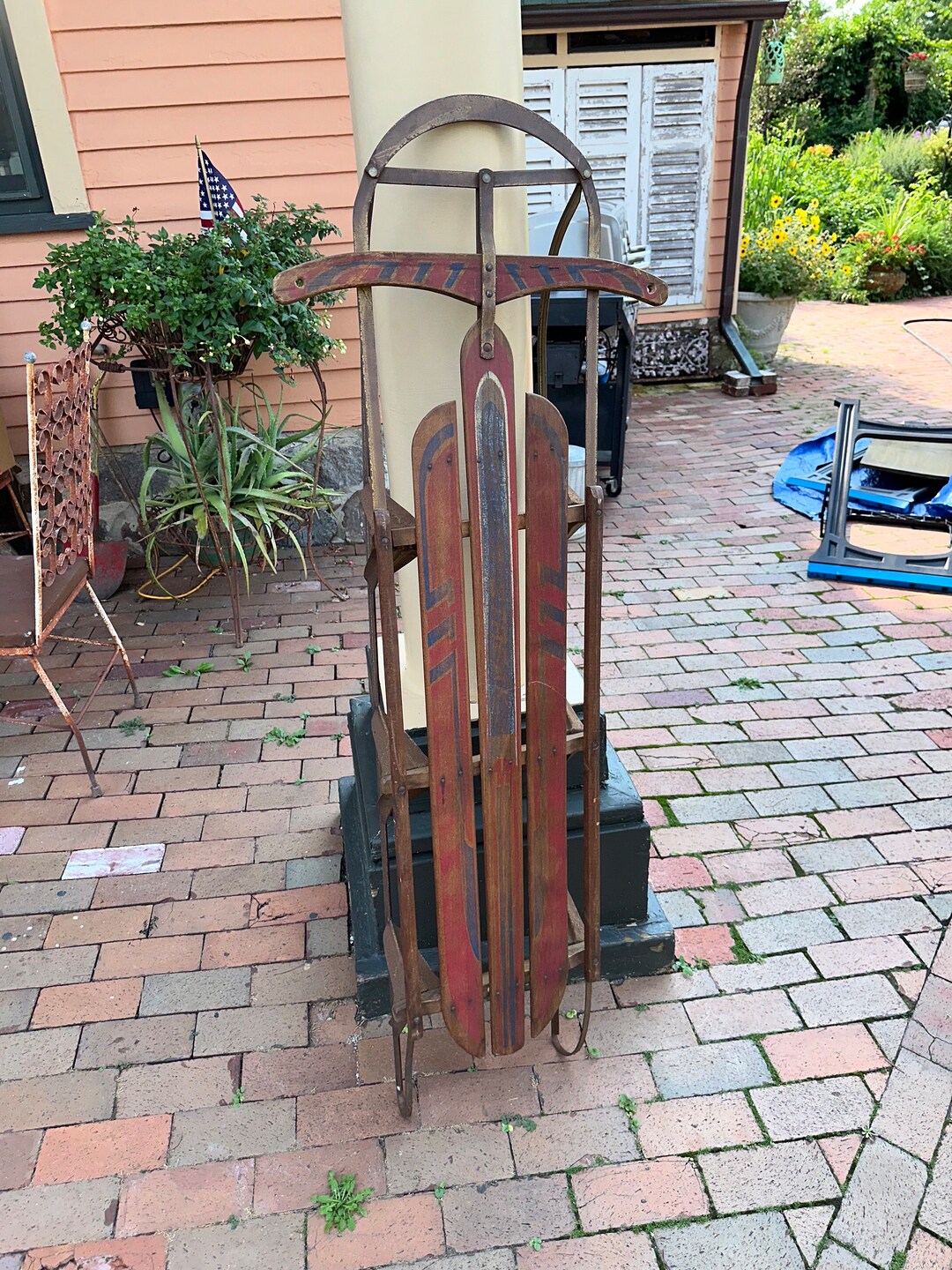 Mid 1900's Vintage Silver Streak Snow Sled - Etsy