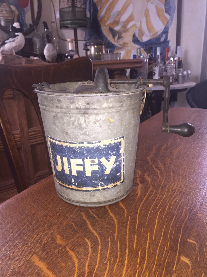 Antique Jiffy 2 Quart Hand Crank Ice Cream Maker | Etsy