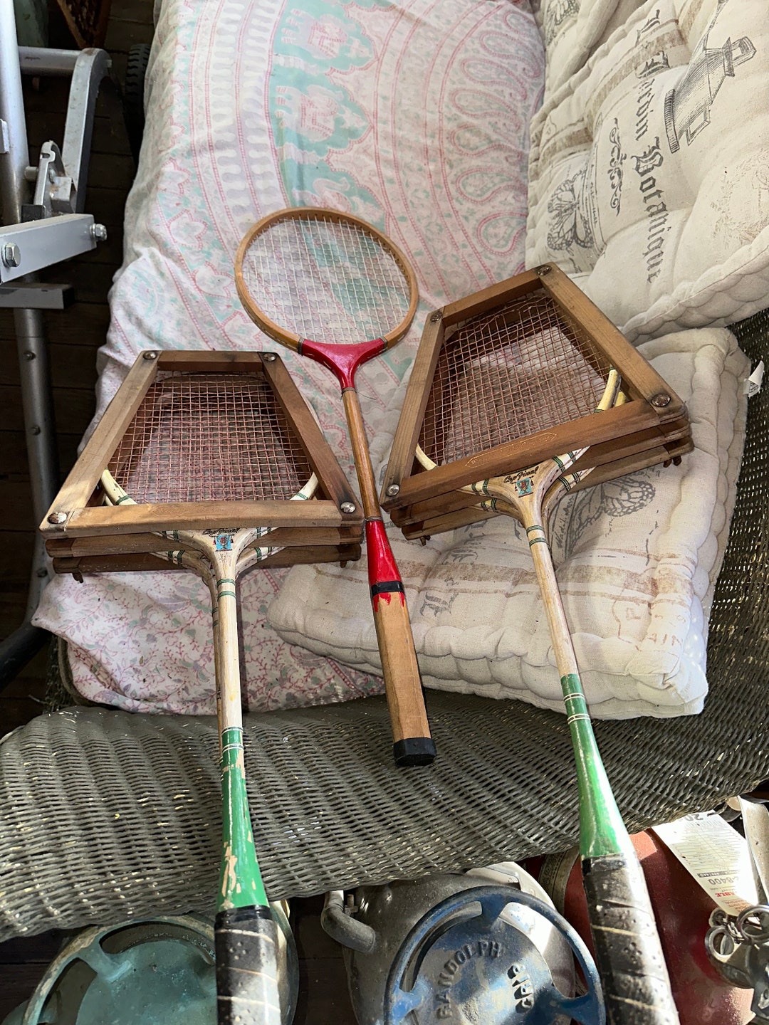 Set of 5 Vintage Badminton Wooden Rackets - Etsy