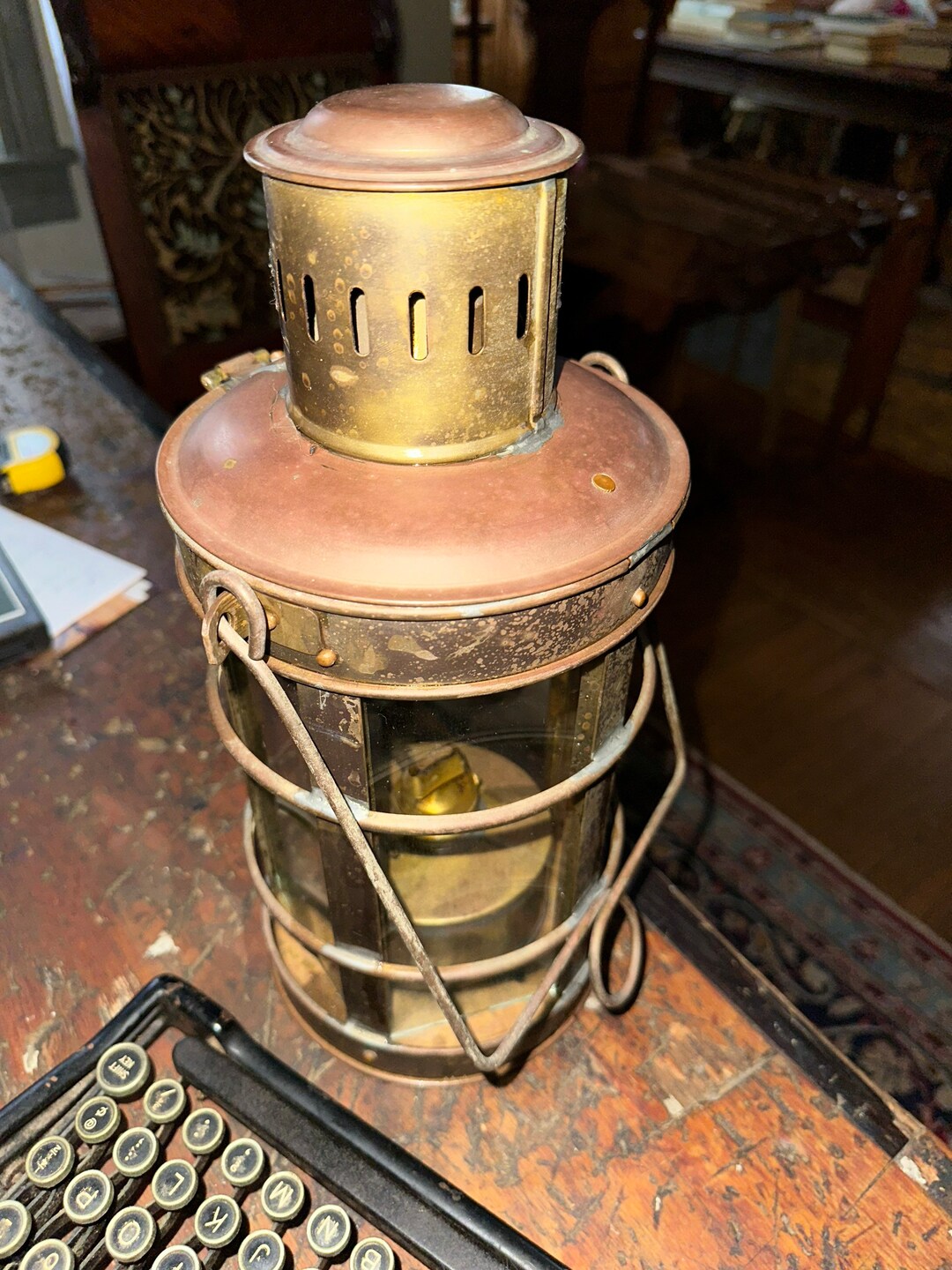 VTG Cargo Light Brass Lantern Nautical SHIP Oil LAMP Maritime Boat - Etsy