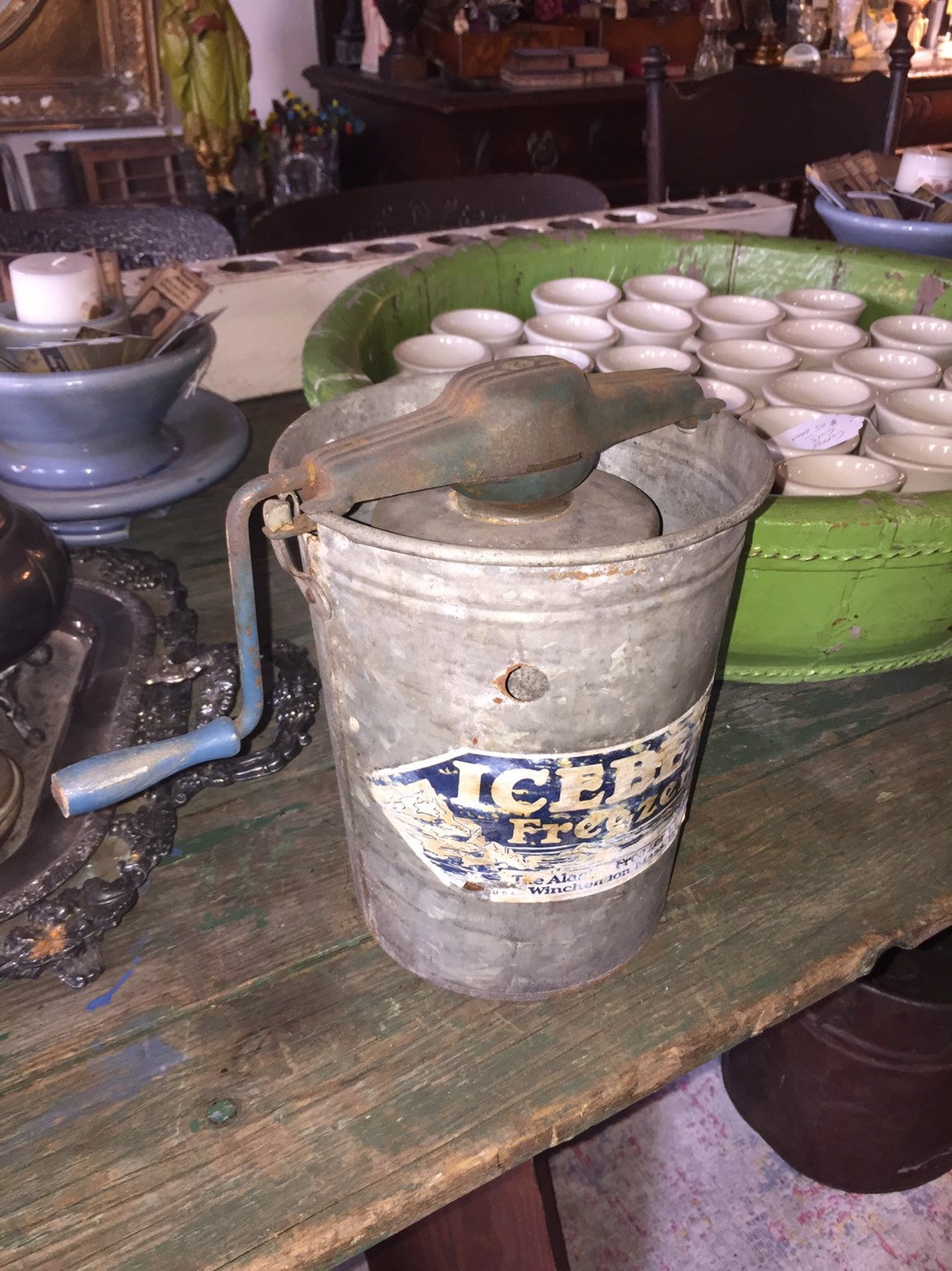 Antique Iceberg Freezer 2 Quart Hand Crank Ice Cream Maker - Etsy