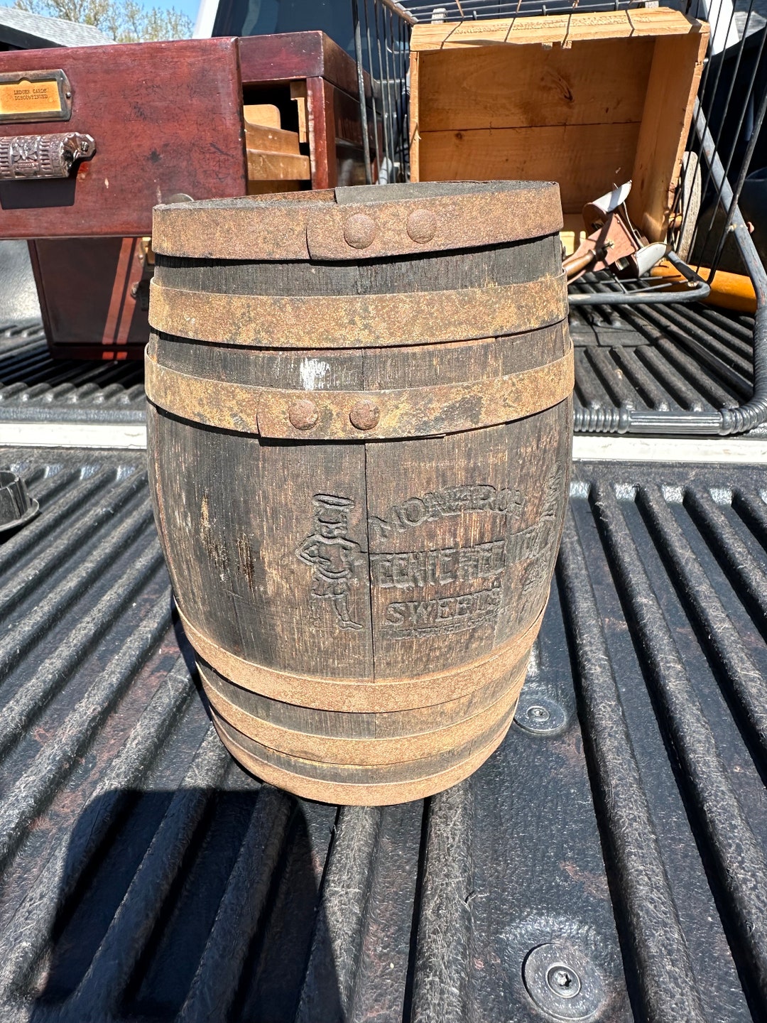 Primitive WOODEN BARREL From 1800's, With Spout Hole, Private Stock ...