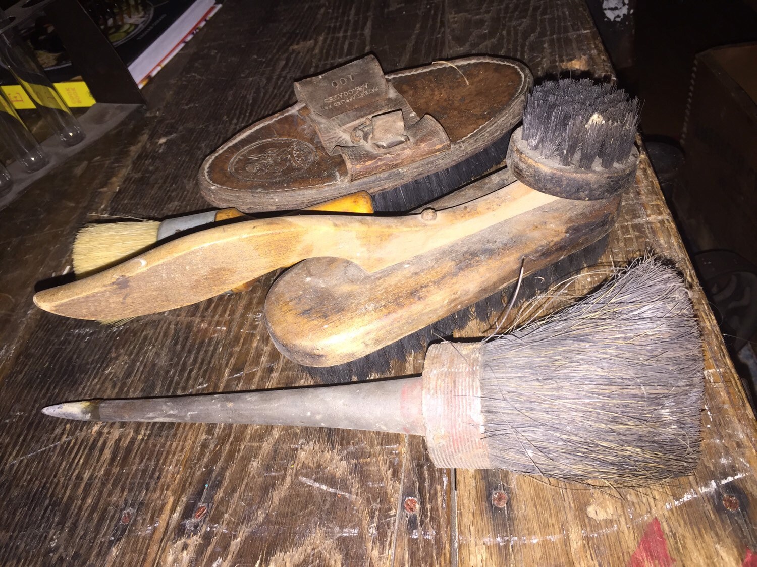 Antique Old Vintage Primitive Round Horse Hair Paint Brush | Etsy