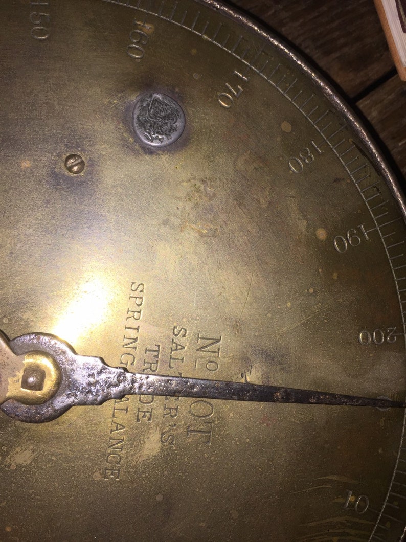 Antique SALTER'S 200lb Trade Spring Balance Scale With Hooks, No 20T ...