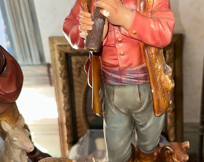 Rare Antique Chalkware Nativity Set 20 Flute Player Approx 1920s, Hand ...