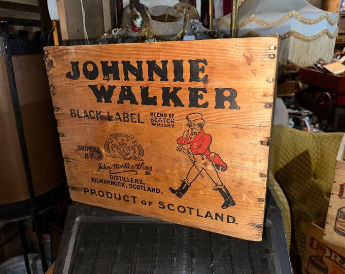 Johnnie Walker Black Label Scotch Whisky Crate Dimensions: Approx __ 11 ...
