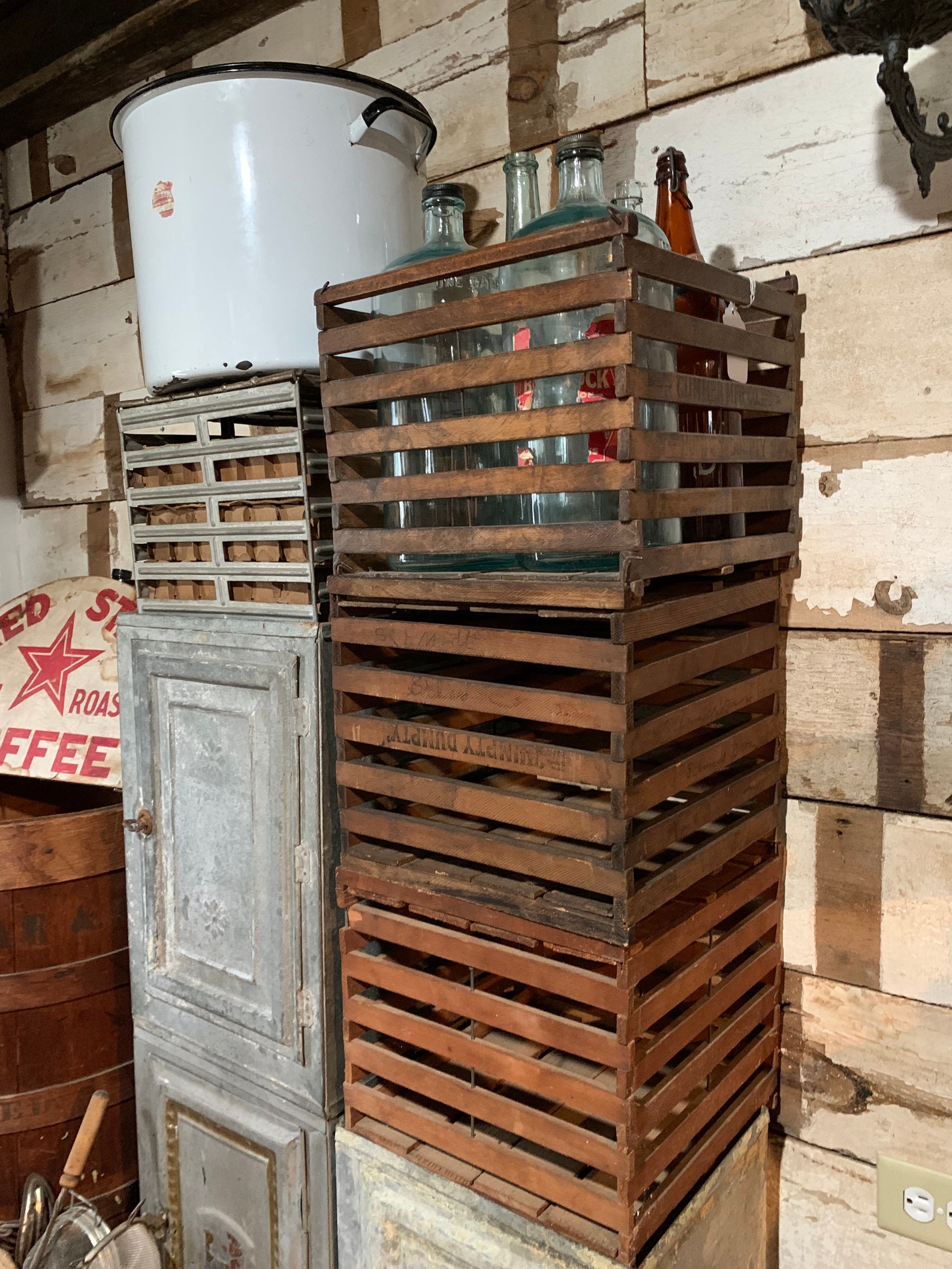 Primitive Early 1900's WOODEN EGG CRATE Many Available - Etsy