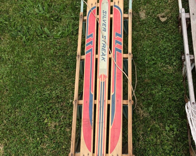 Mid 1900's Vintage Silver Streak Snow Sled, Excellent Condition - Etsy