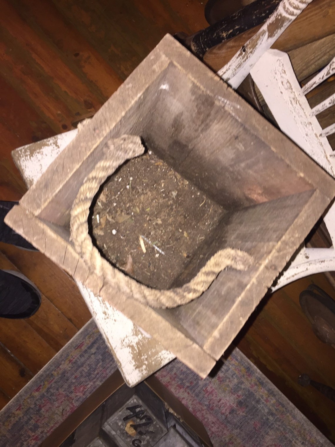 Primitive Red Wooden Bucket Heavy Duty Approximately | Etsy