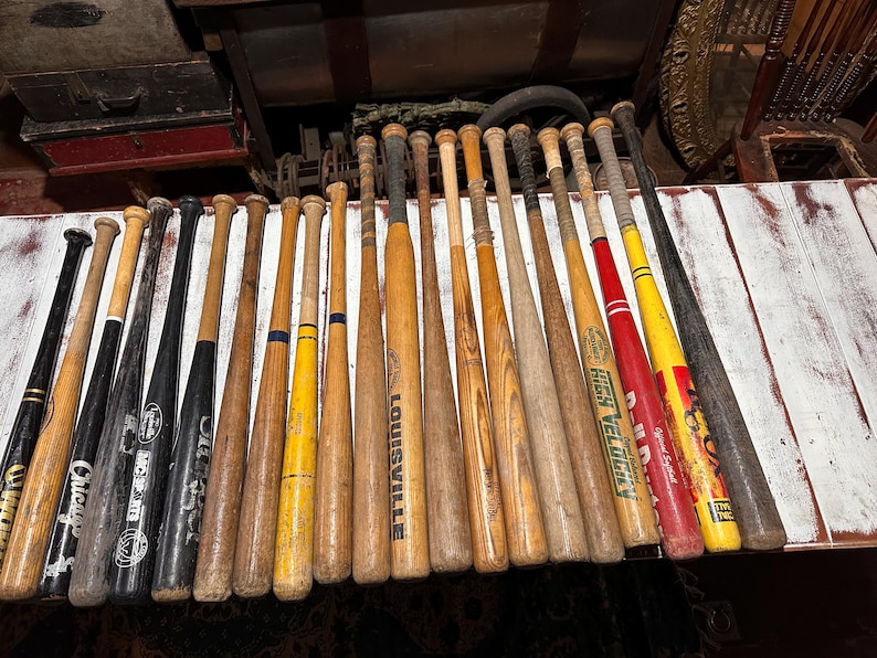 Set of 3 Vintage Baseball Bats, Great for Kids Room Project or Just to ...