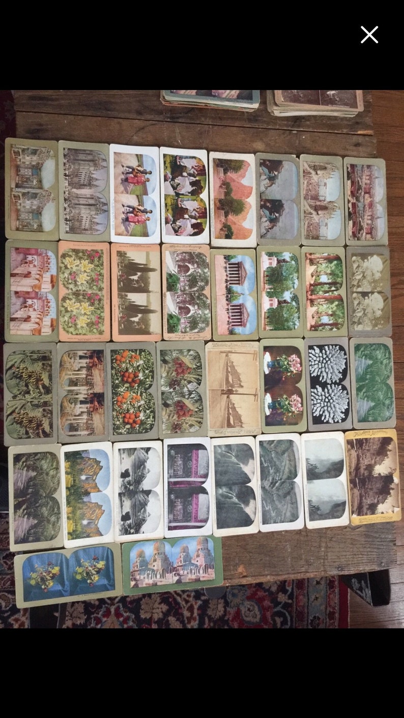 Vintage Set of Stereoscope Viewer 3D Cards 34 Total Cards - Etsy