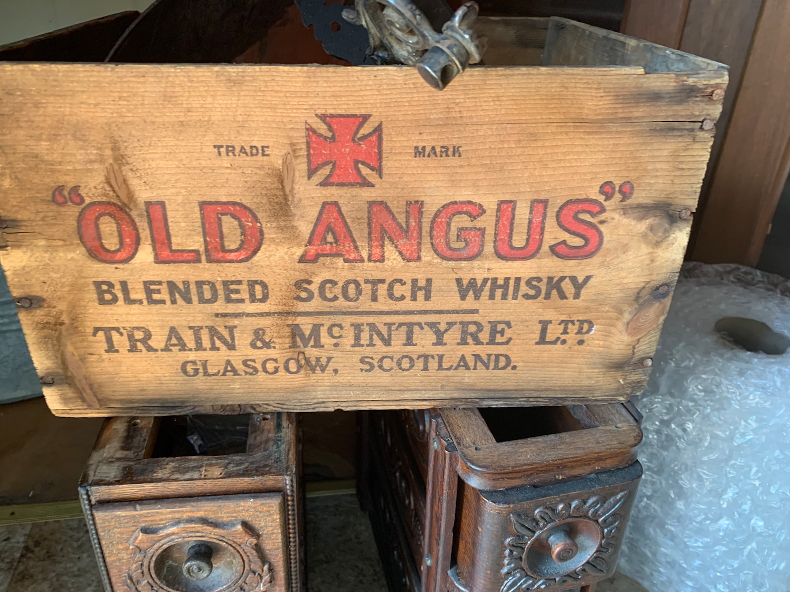 Vintage Old Angus Blended Scotch Whisky Wooden Shipping Box | Etsy
