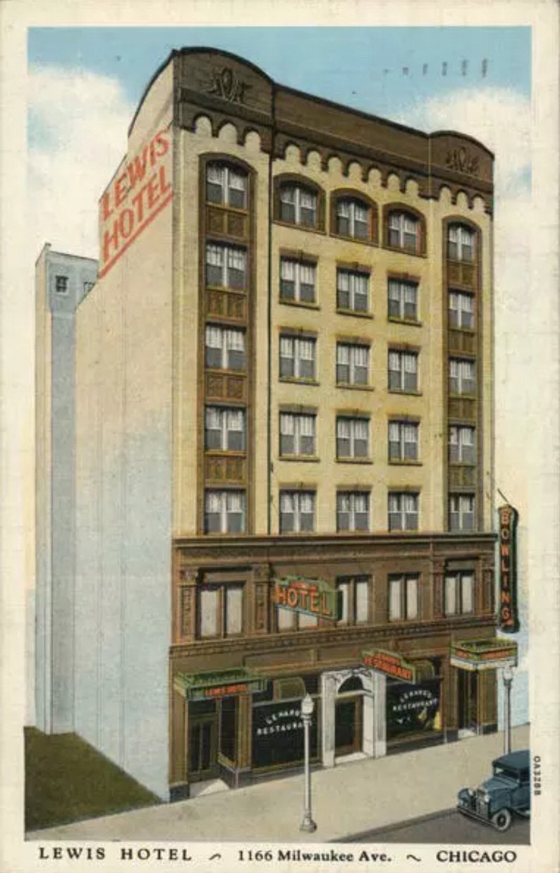 Vintage Lewis Hotel Glass Reverse Painted and Framed 150 | Etsy