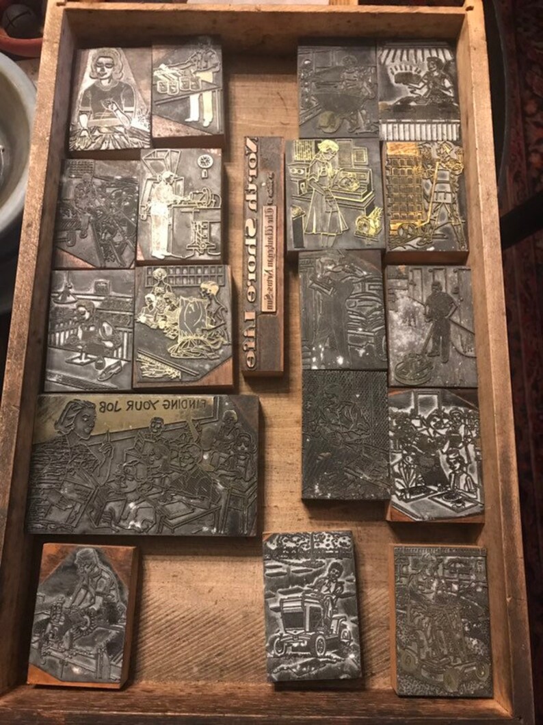 Newspaper Help Wanted Ad Stamps, All Trades, From 1940's, Great Make ...