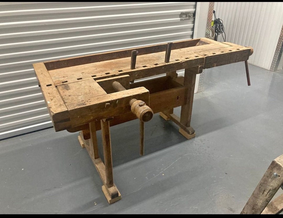 Large Fantastic Carpenters Work Bench, Use as Kitchen,dates From Approx ...