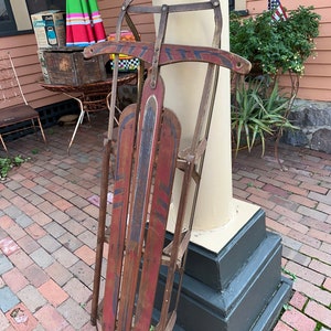 Mid 1900's Vintage Silver Streak Snow Sled - Etsy