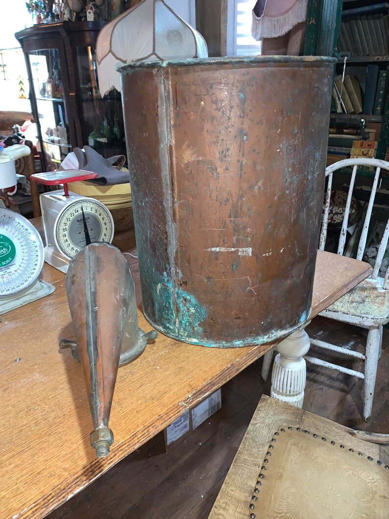 1930s Very Large, Heavy Gauge Copper Pot With Handles, Approximately 14 ...