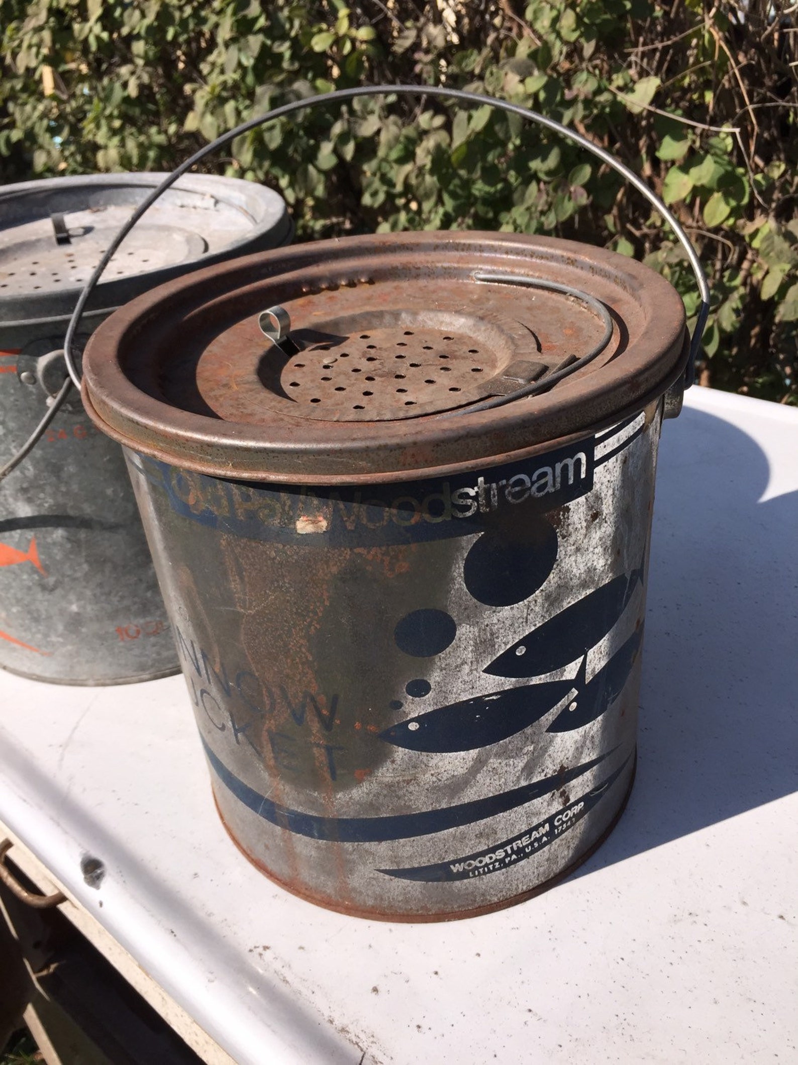 Vintage Minnow Bait Buckets Galvanized Pail nice | Etsy