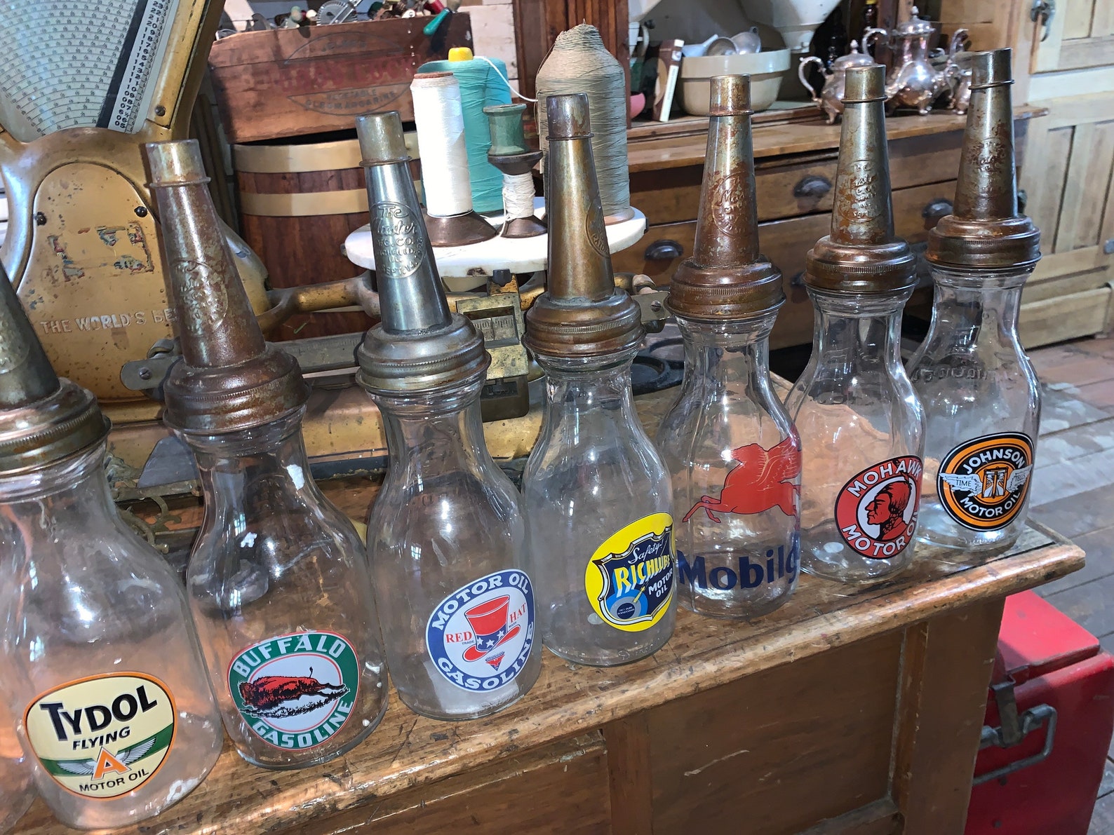 Vintage 1 Qt. Ball No. 1 Glass Motor Oil Bottle With Spout - Etsy