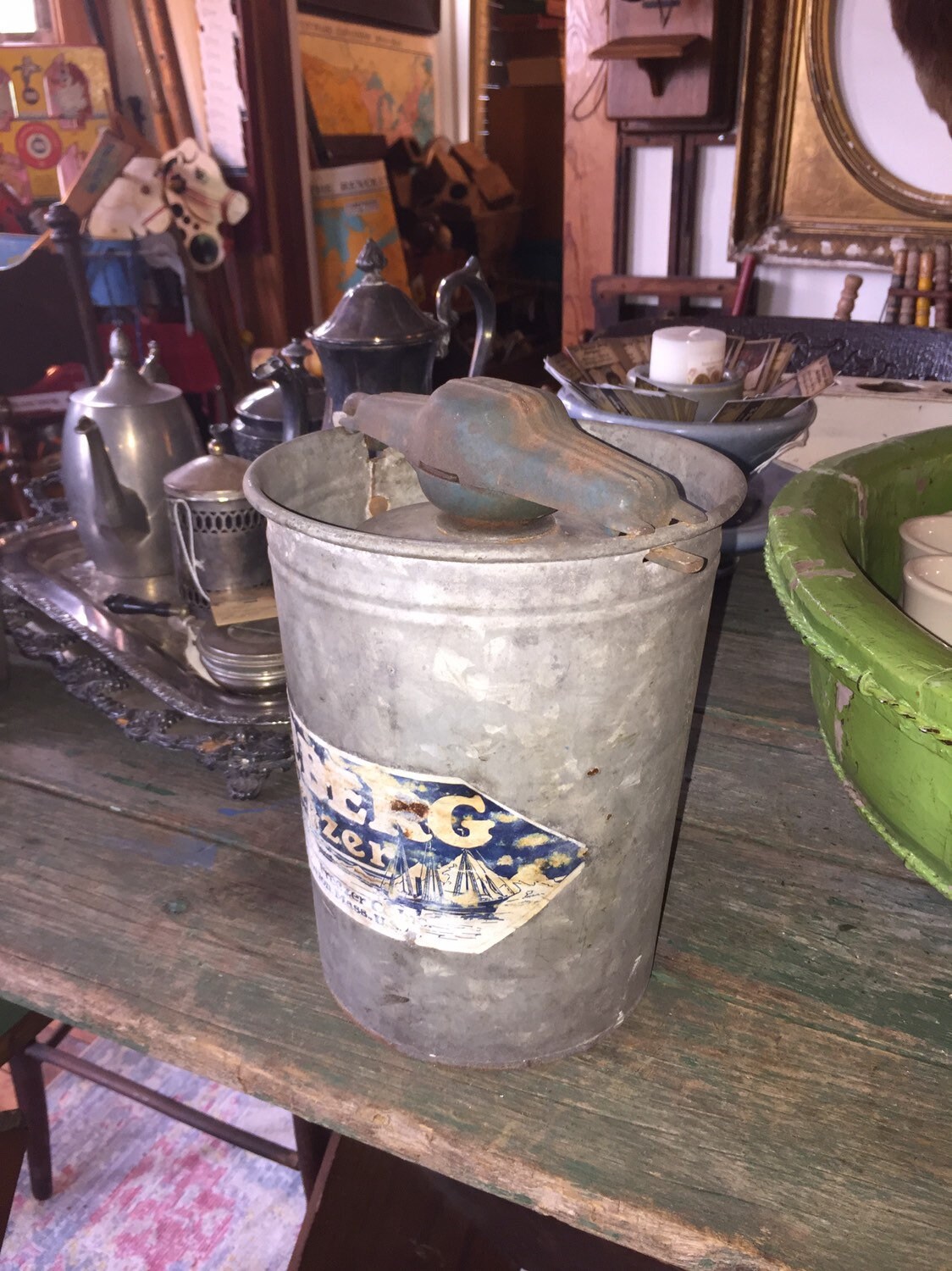 Antique Iceberg Freezer 2 Quart Hand Crank Ice Cream Maker - Etsy