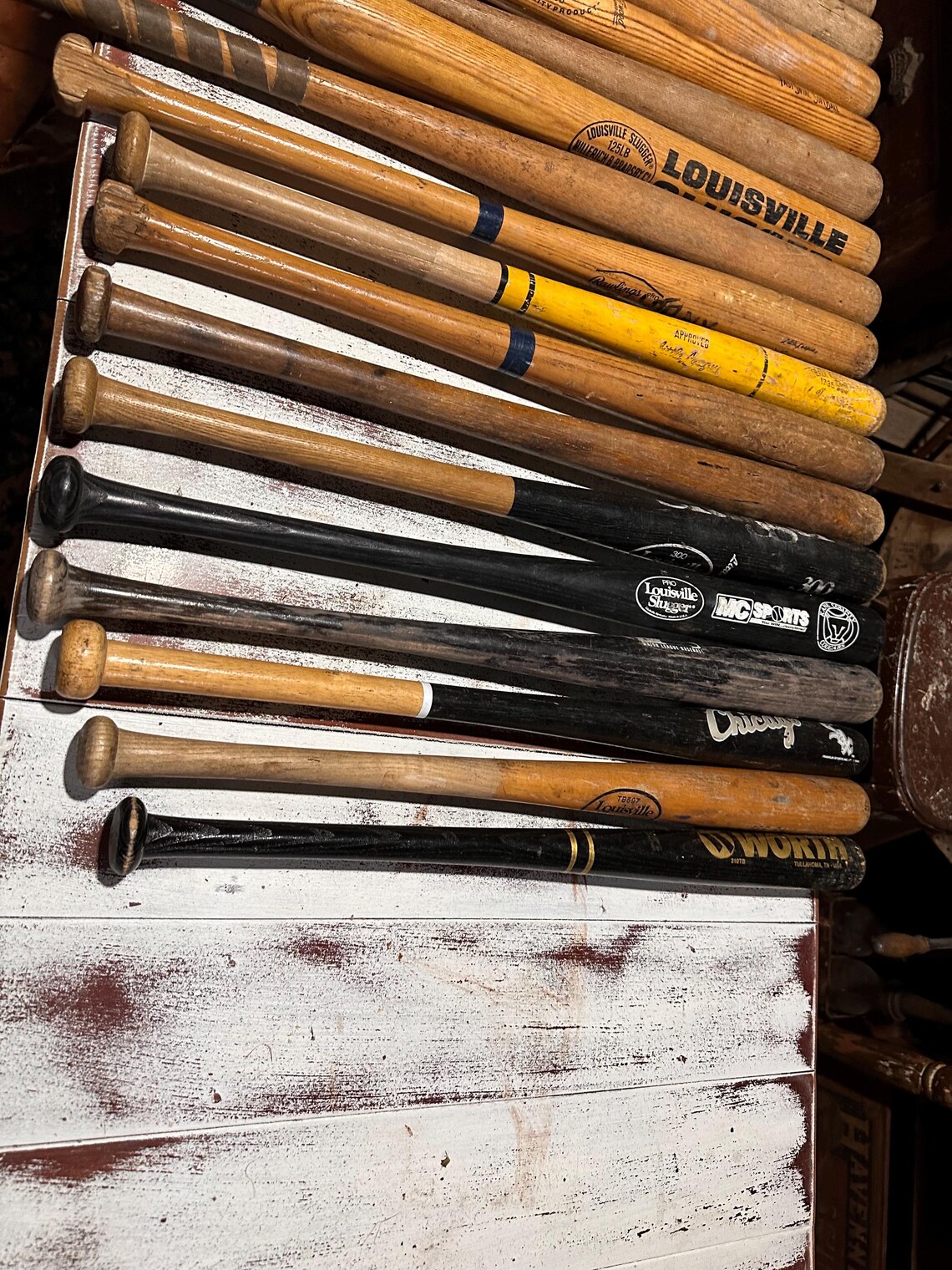 Set of 3 Vintage Baseball Bats, Great for Kids Room Project or Just to ...