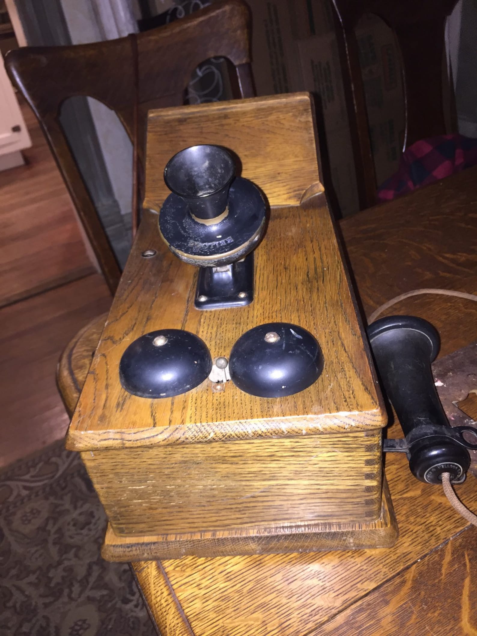 Antique Kellogg Wood and Bakelite Wall Phone, All Original - Etsy