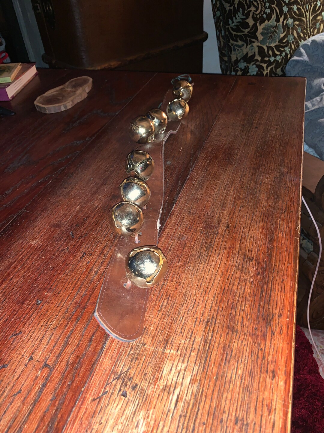 Antique Sleigh Bells Leather, Approx 1 1/2” Diameter and Approx 8 Bell ...