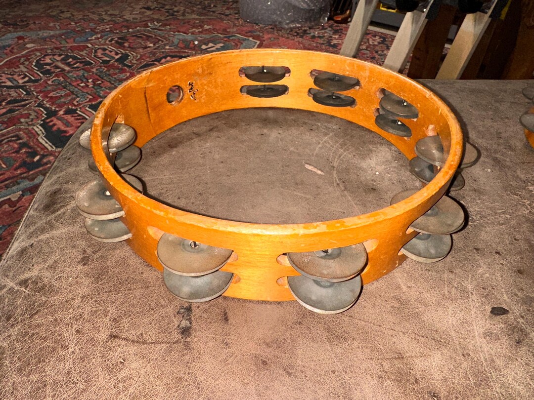 Very Rare Antique Wooden Tambourine, Very Old, Very Cool, Works Great ...